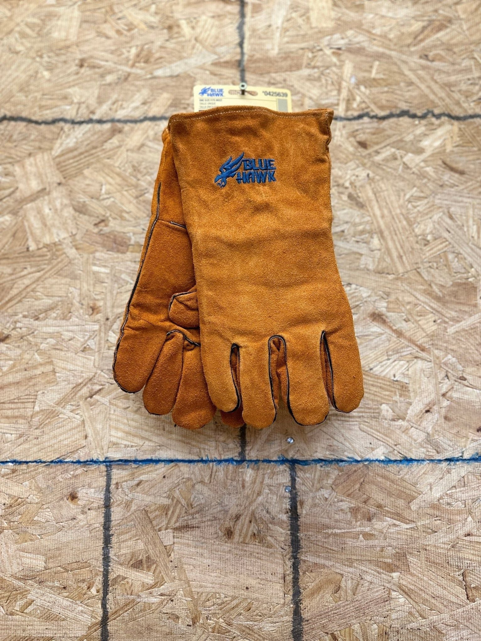 Blue Hawk (BH-SGY-WELD6) Leather Welding Gloves — Pacific Power Tools