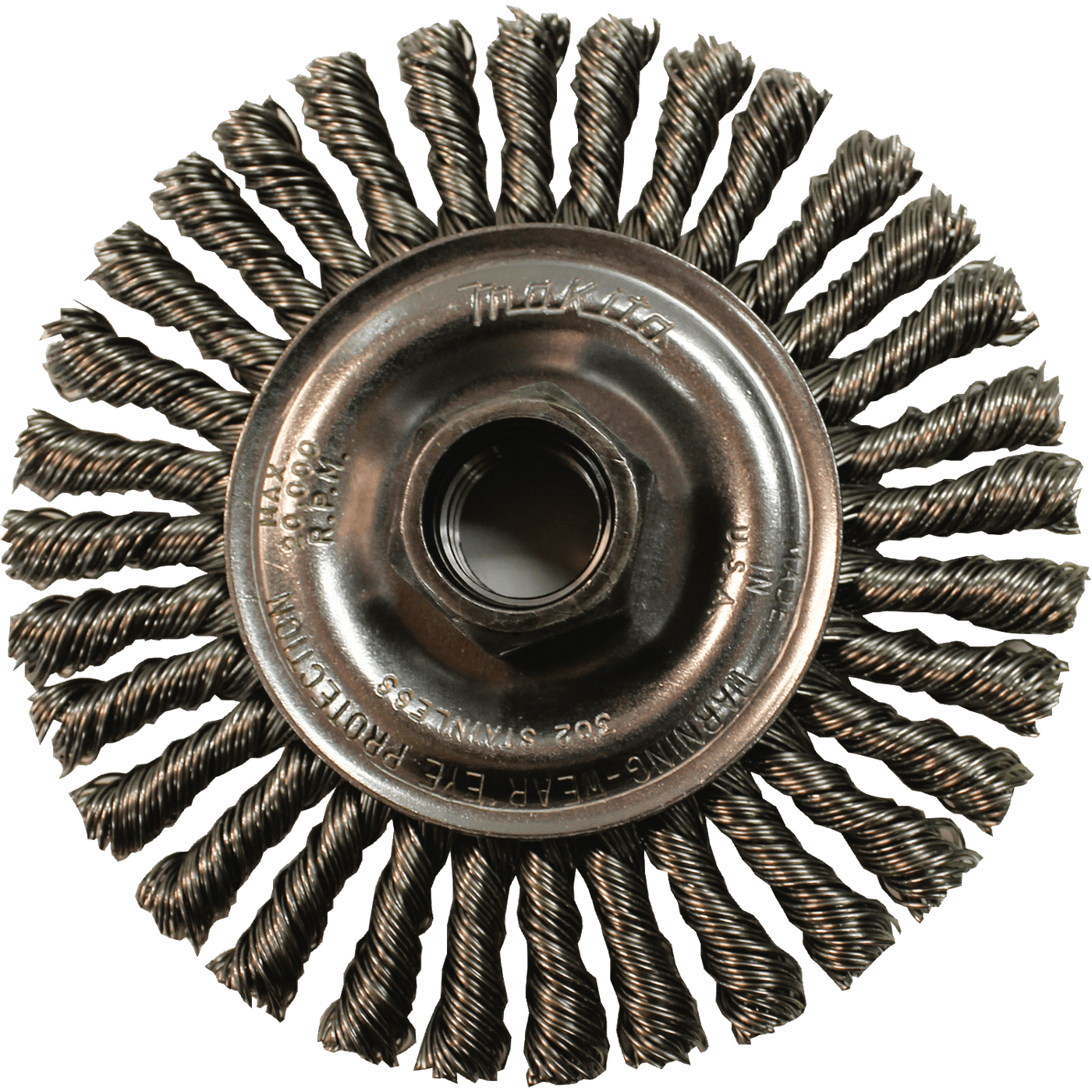 Makita (743213-B) 4" Stringer Bead Twist Wire Wheel, Stainless, 5/8"‑1 ...
