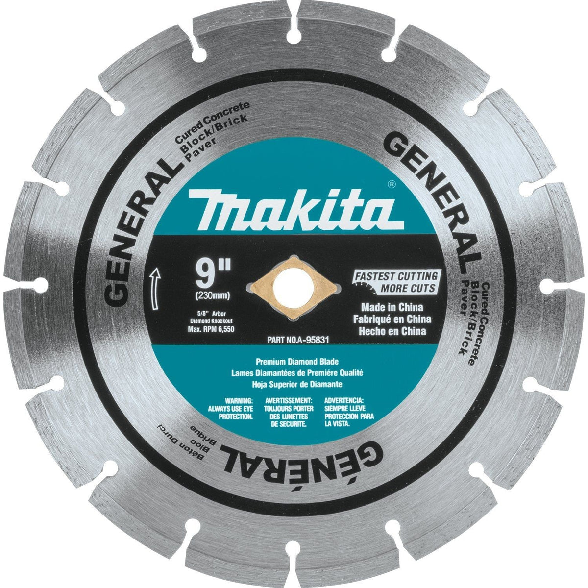 Makita (A-95831) 9" Diamond Blade, Segmented, General Purpose — Pacific ...