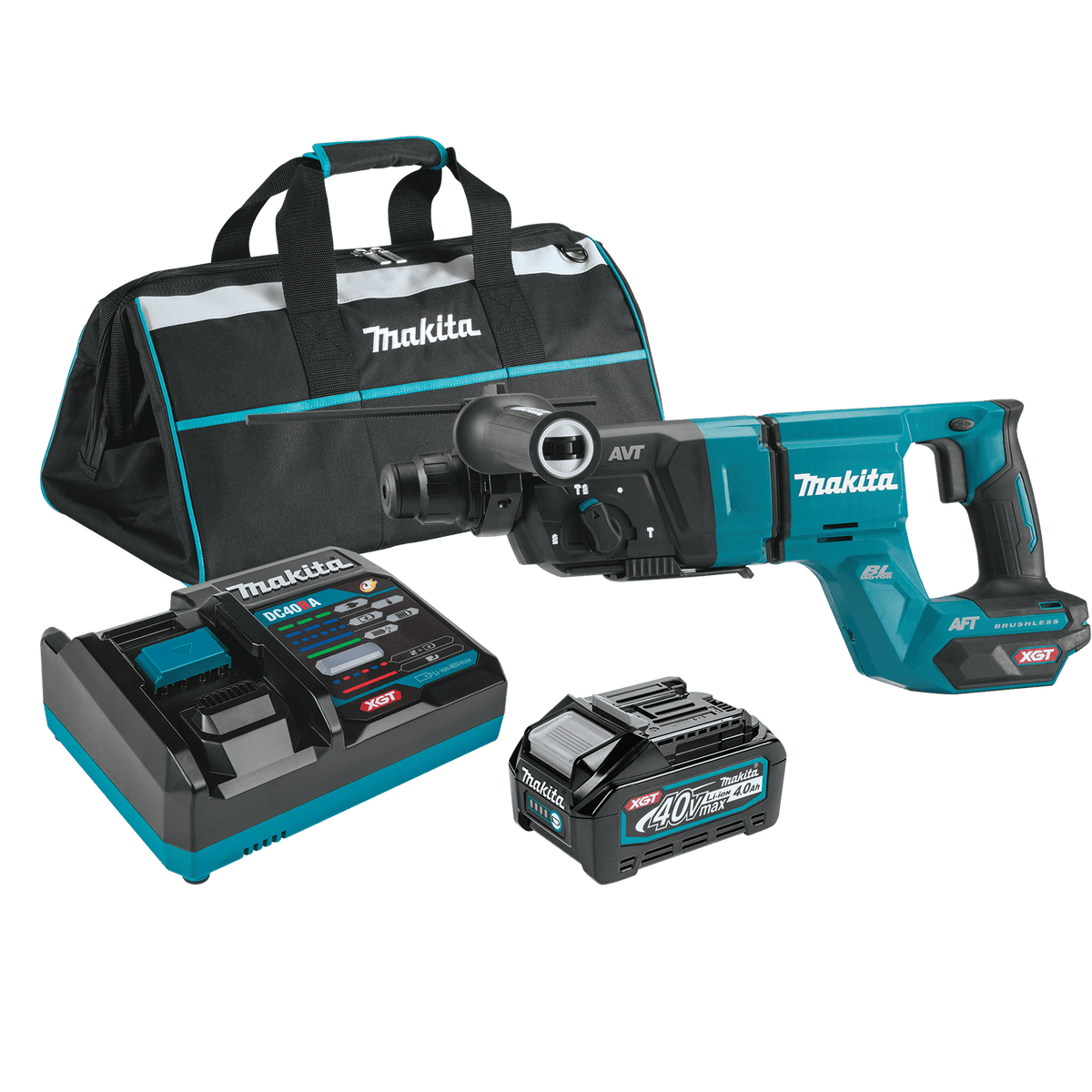 Makita (GRH07M1) 40V max XGT® Brushless 1-1/8" AVT® Rotary Hammer (D-H ...