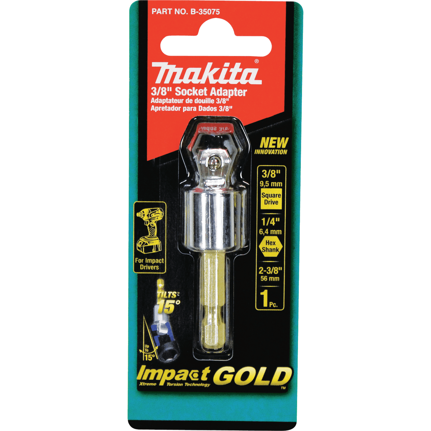 Makita | Impact GOLD® 15° Tilt Socket Adapter — Pacific Power Tools
