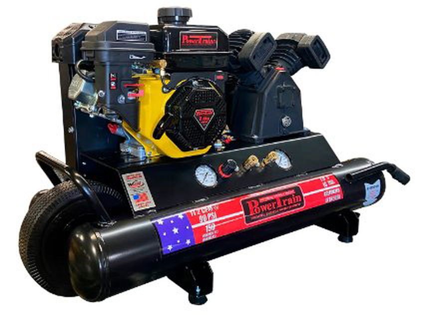 PowerTrain (PT-TT70G-CP) 7-HP 10-Gallon Gas Wheelbarrow Air Compressor ...