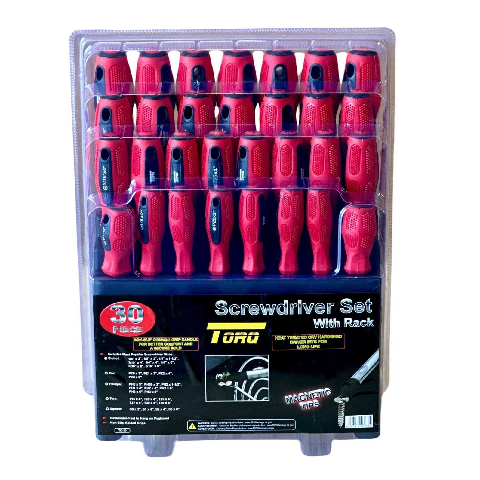 Torq (TQ-30) 30 Piece Screwdriver Set With Rack — Pacific Power Tools