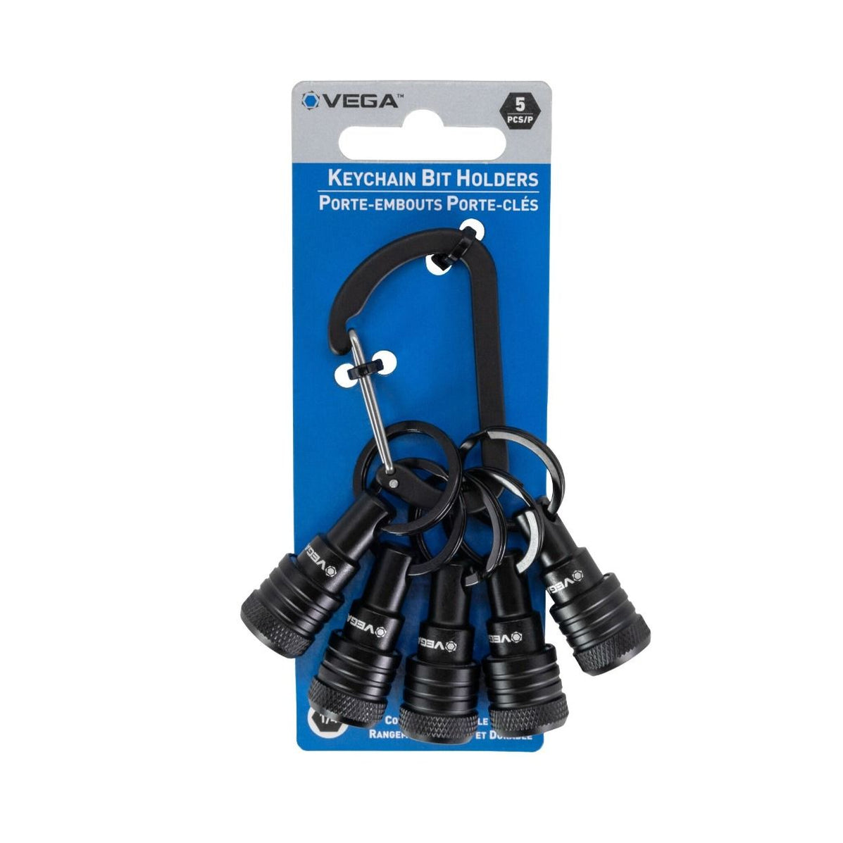 Vega (5QKCHB) Keychain Bit Holders Black - 5pc — Pacific Power Tools