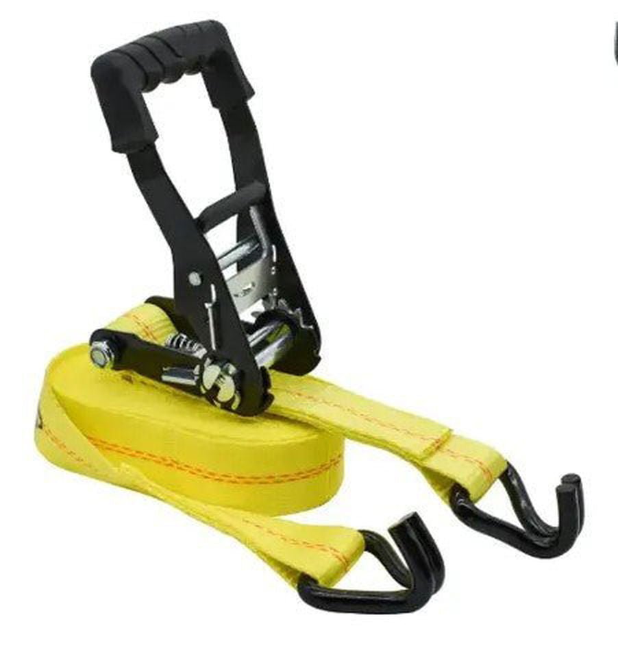 Wood (WTT-RTJH227) Tuff Tow Heavy-Duty Ratchet Tie-Down Strap with J H ...
